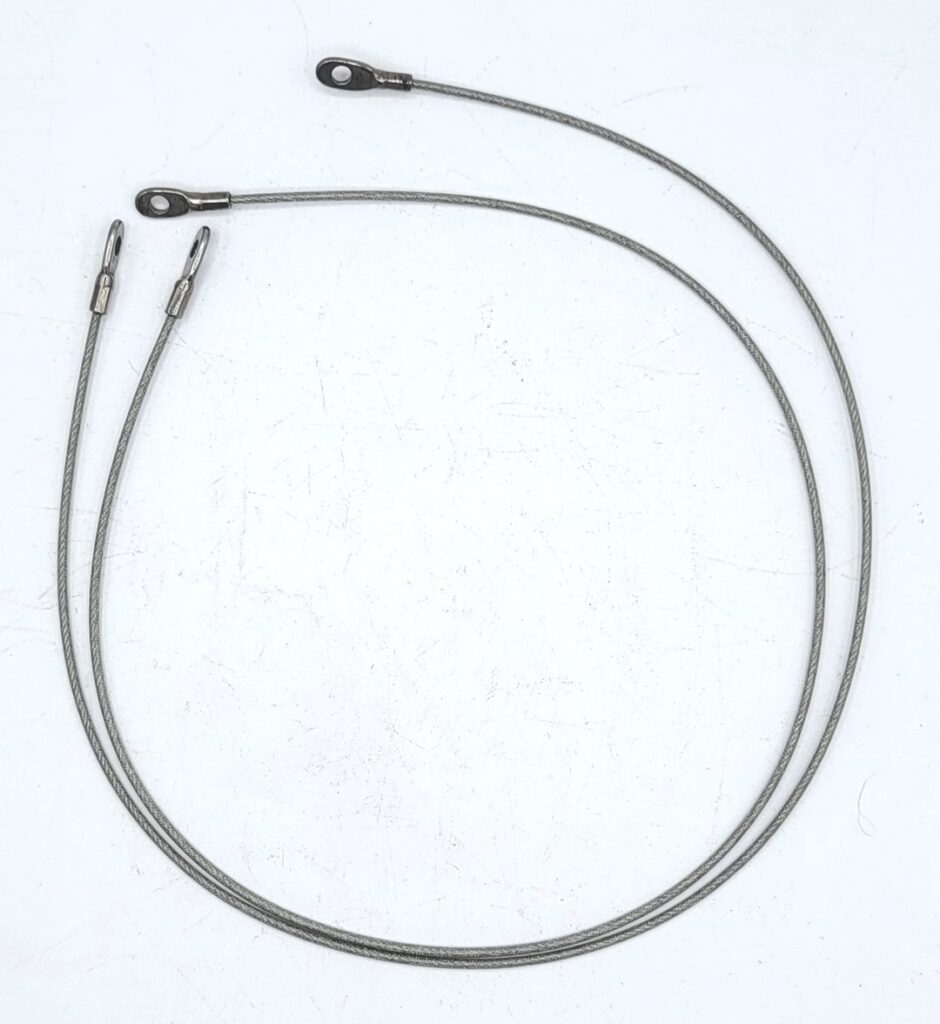 Hood Pin Cables 23″ pair – The Mopar Shop